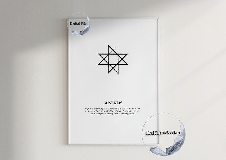Auseklis, Latvian Symbolic, Ethnic Symbols, Wall Art, Digital Printable ...