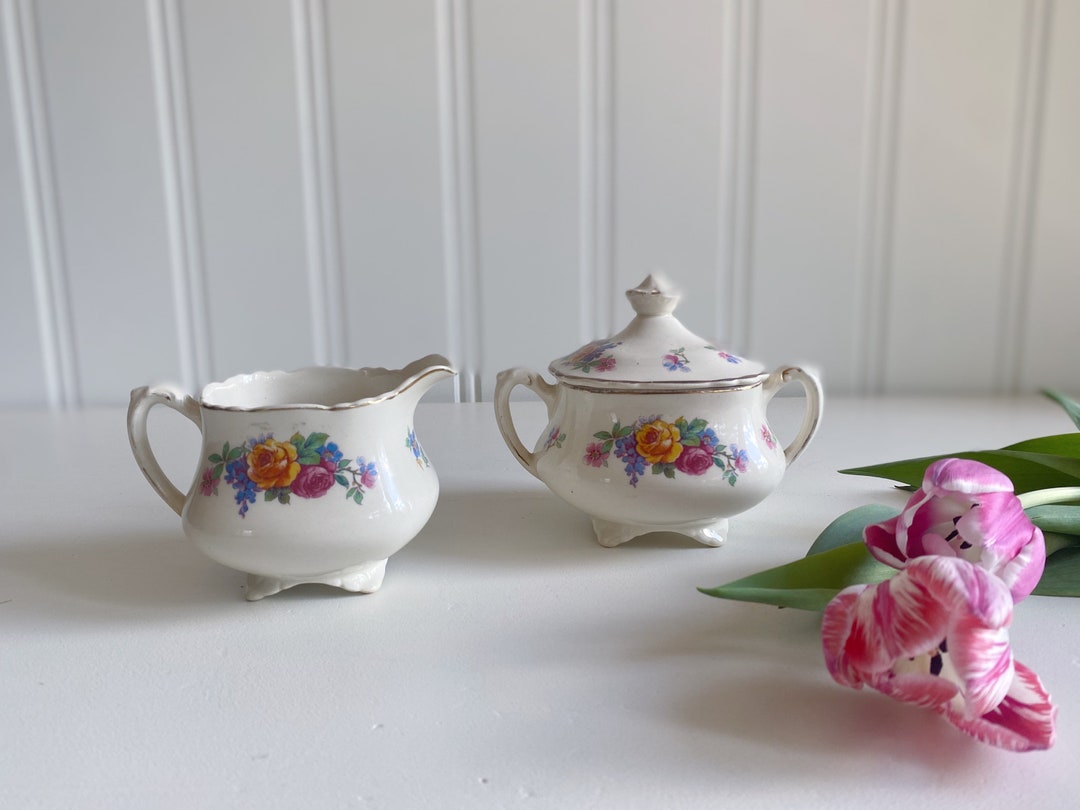 Wedgwood Mary Stuart Creamer and Sugar Set Antique England Vintage ...