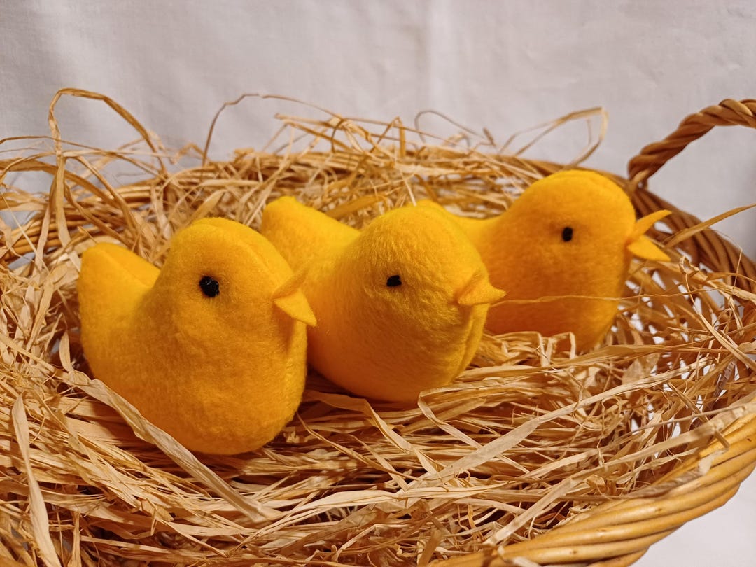 Stuffed Chicks Set of 3, Baby Chickens, Yellow Chicks, Sold in Sets of ...
