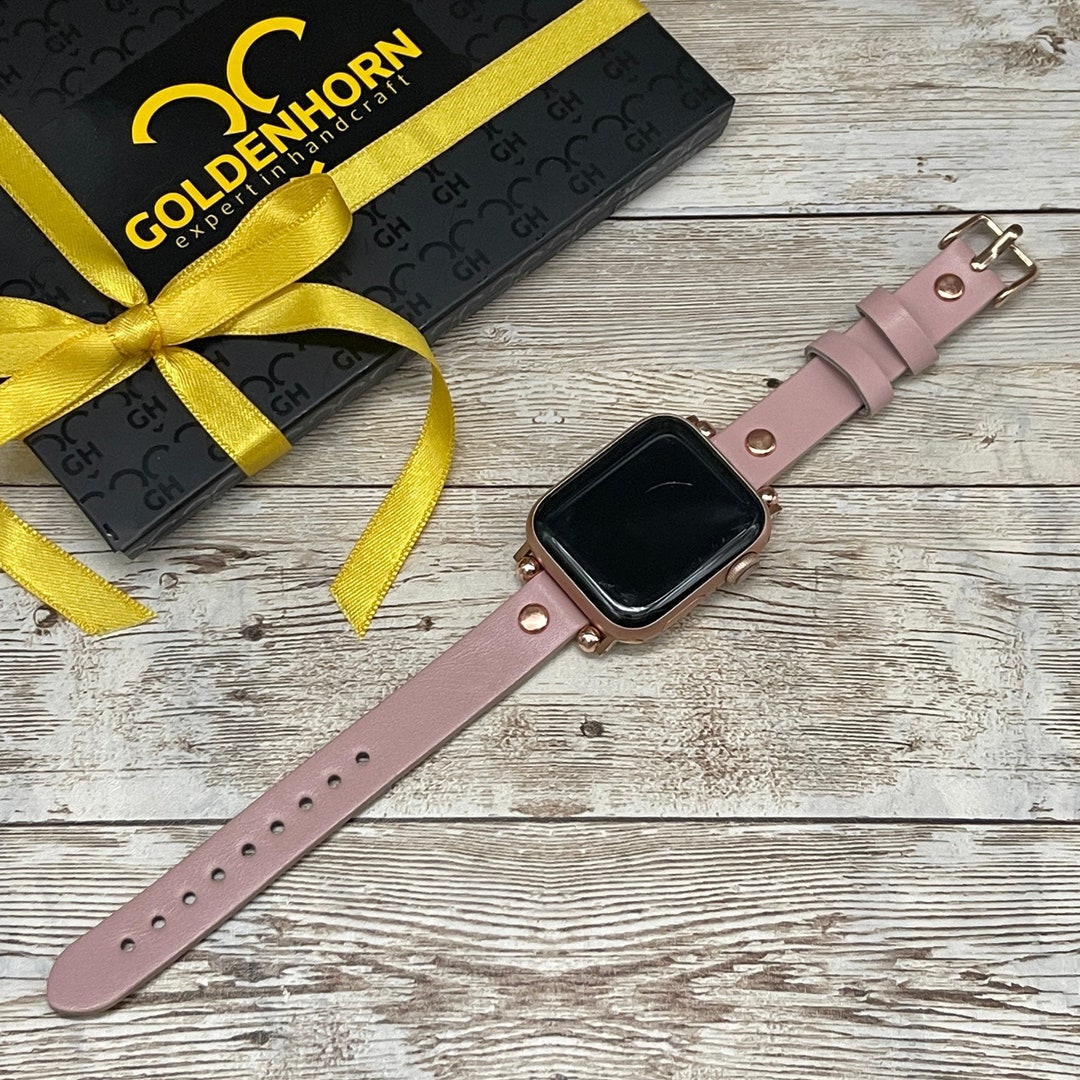 Pink Apple Watch Band 38mm 40mm 41mm 42mm 44mm 45 Mm, Slim Light Pink ...