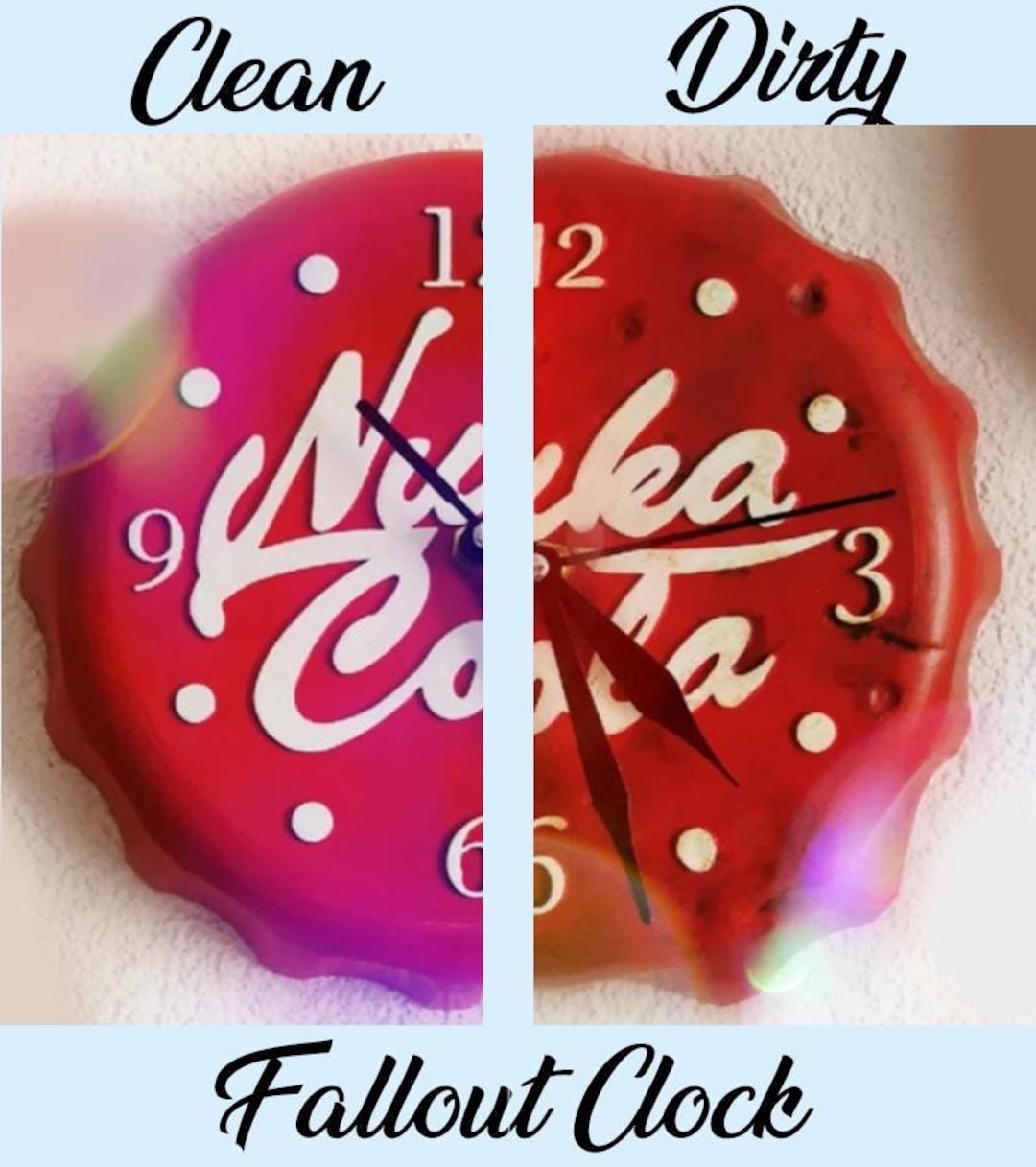 Non Official / Functional Wall Nuka Cola Clock / Game Fallout / Clock ...