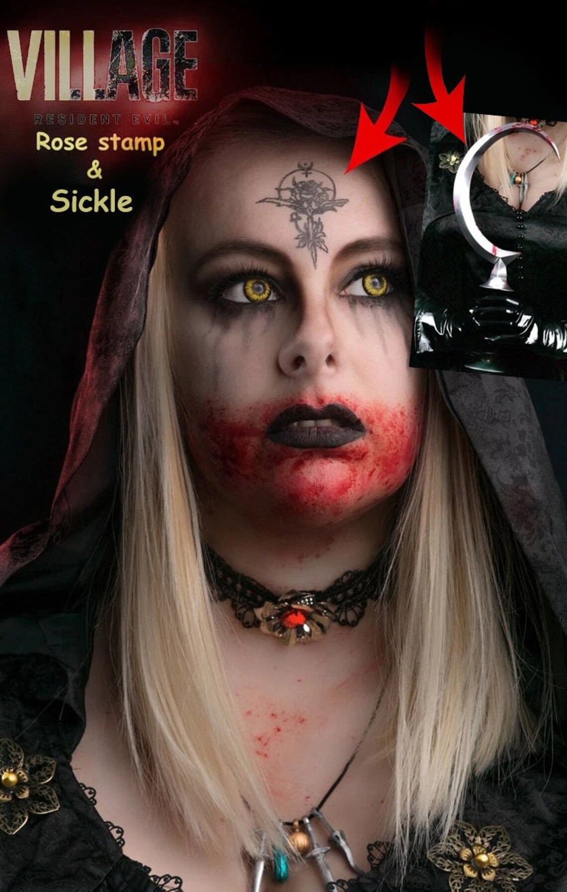 Resident Evil Village Tattoo Stamp and Sickle - Etsy