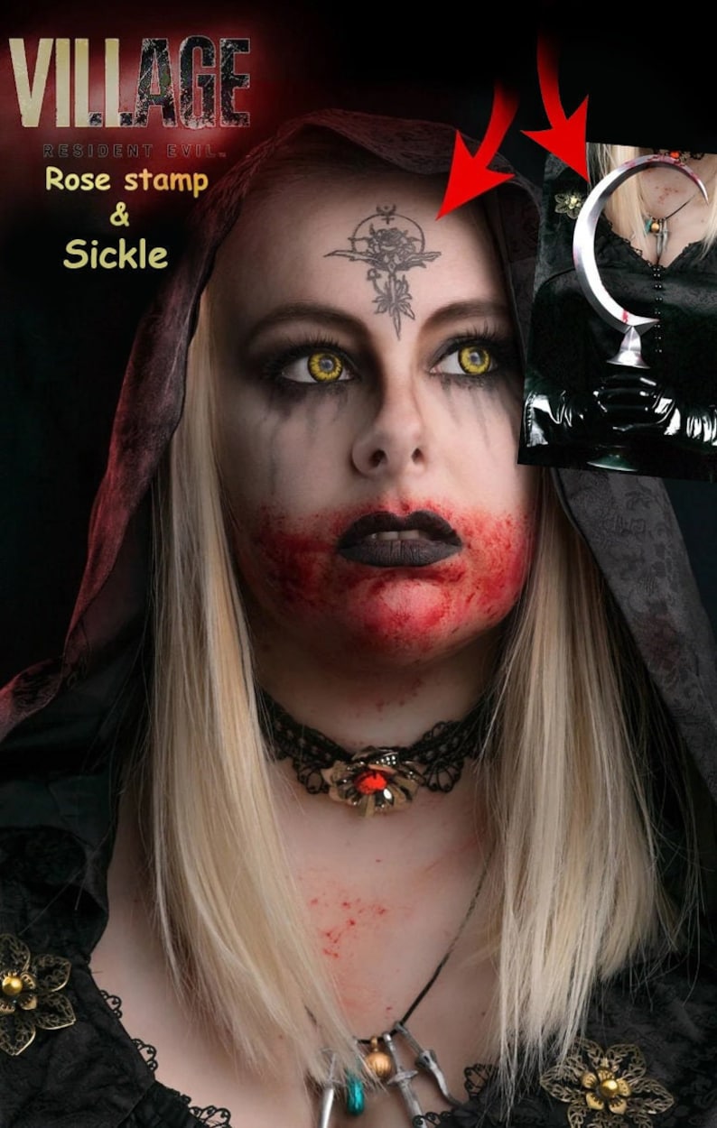 Resident Evil Village Tattoo Stamp and Sickle - Etsy