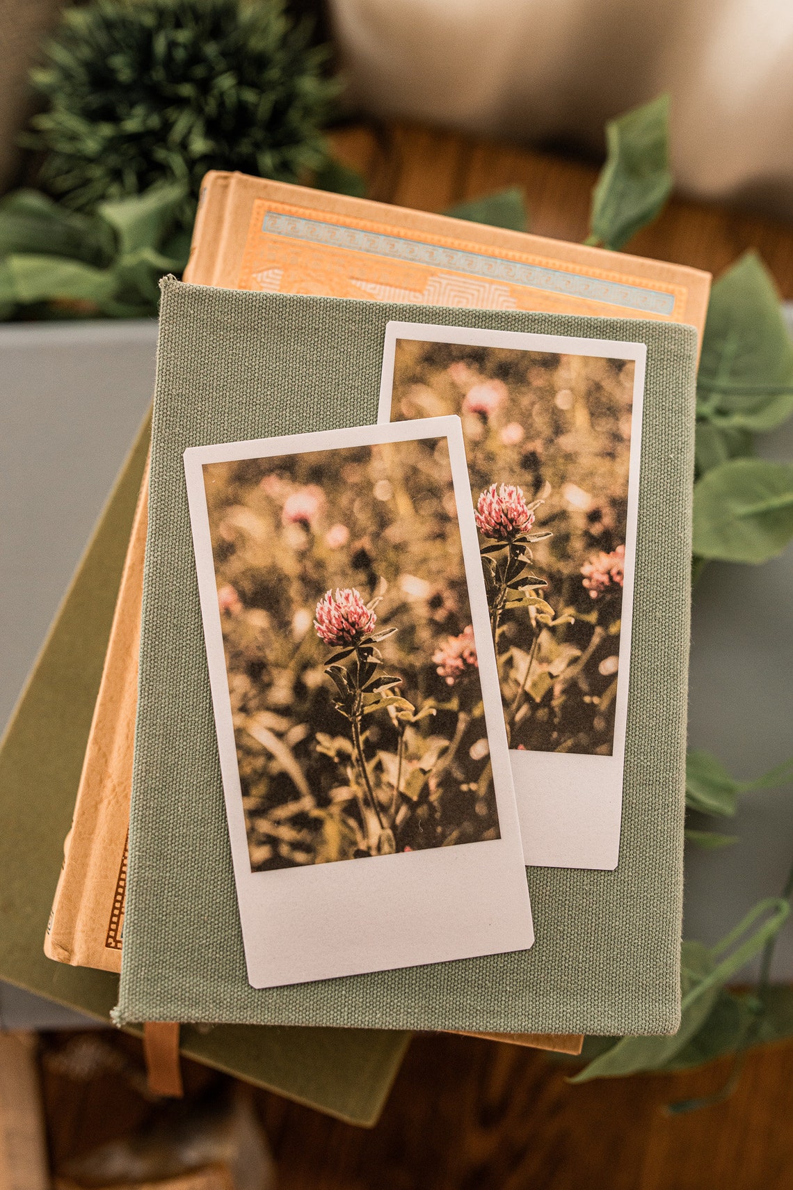 Polaroid Style Laminated Bookmark Pink Wildflower - Etsy