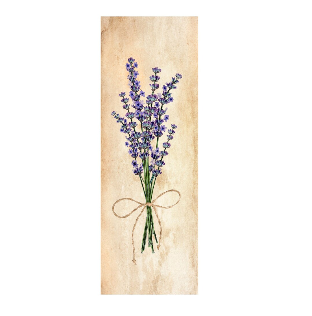 Lavender Wildflower Bookmark, Laminated, Double-sided - Etsy