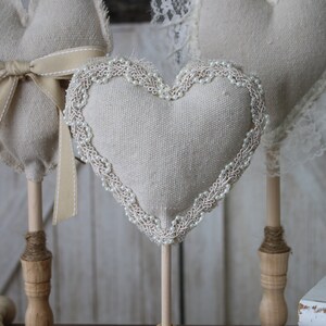 Textile Hearts (set of Three) - Etsy