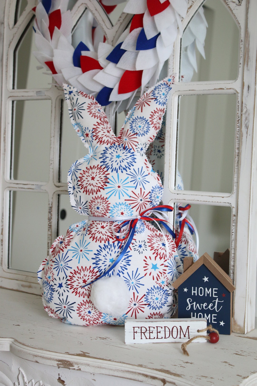 Patriotic Bunny (large) - Etsy