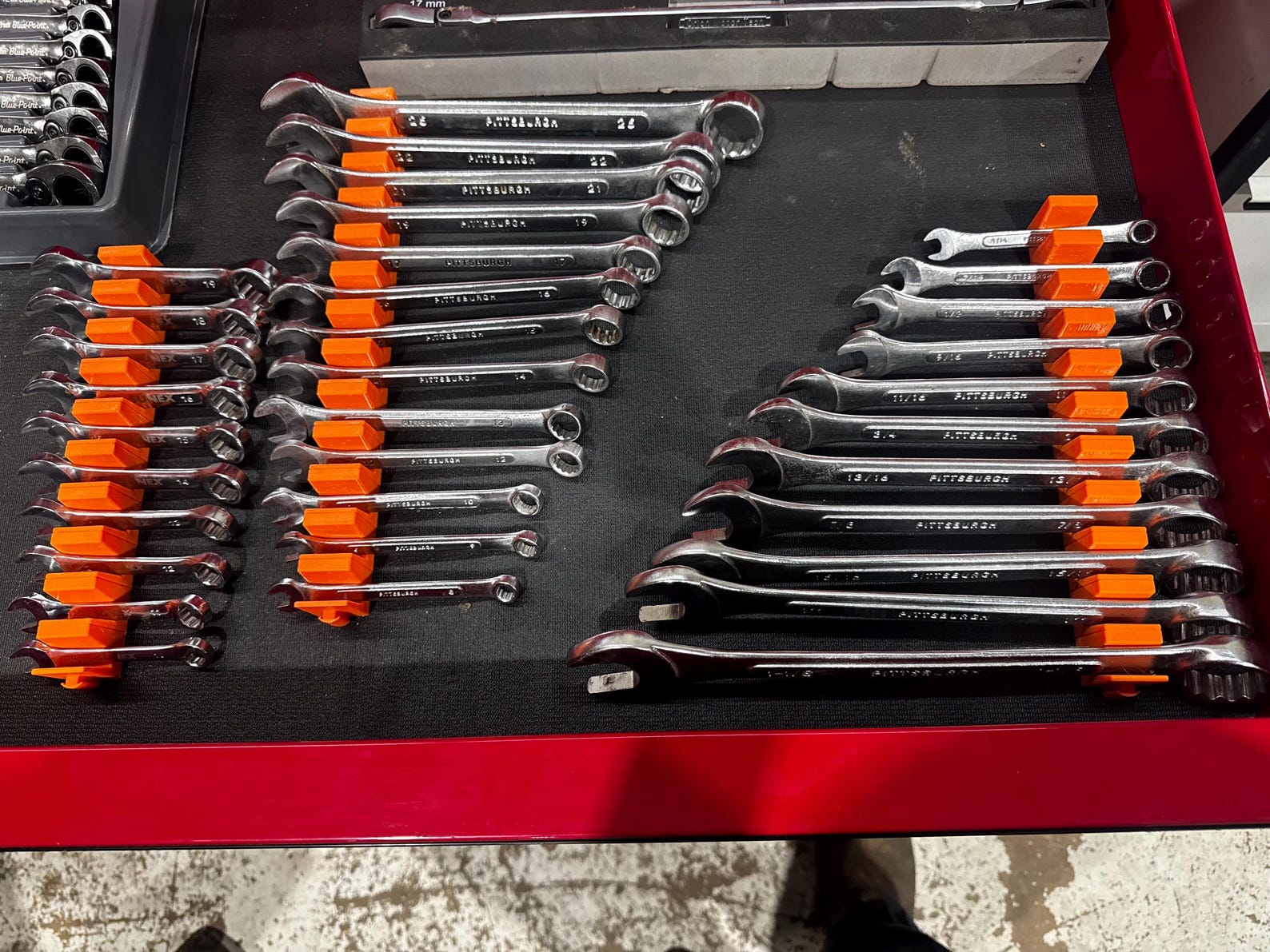 20X Modular Wrench Organizer Compact Tool Storage Slots Hold Tools SAE ...