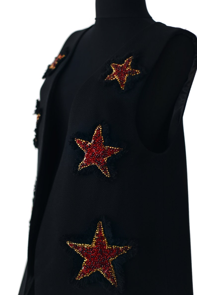Wool Stars Vest Custom Made Waistcoat - Etsy