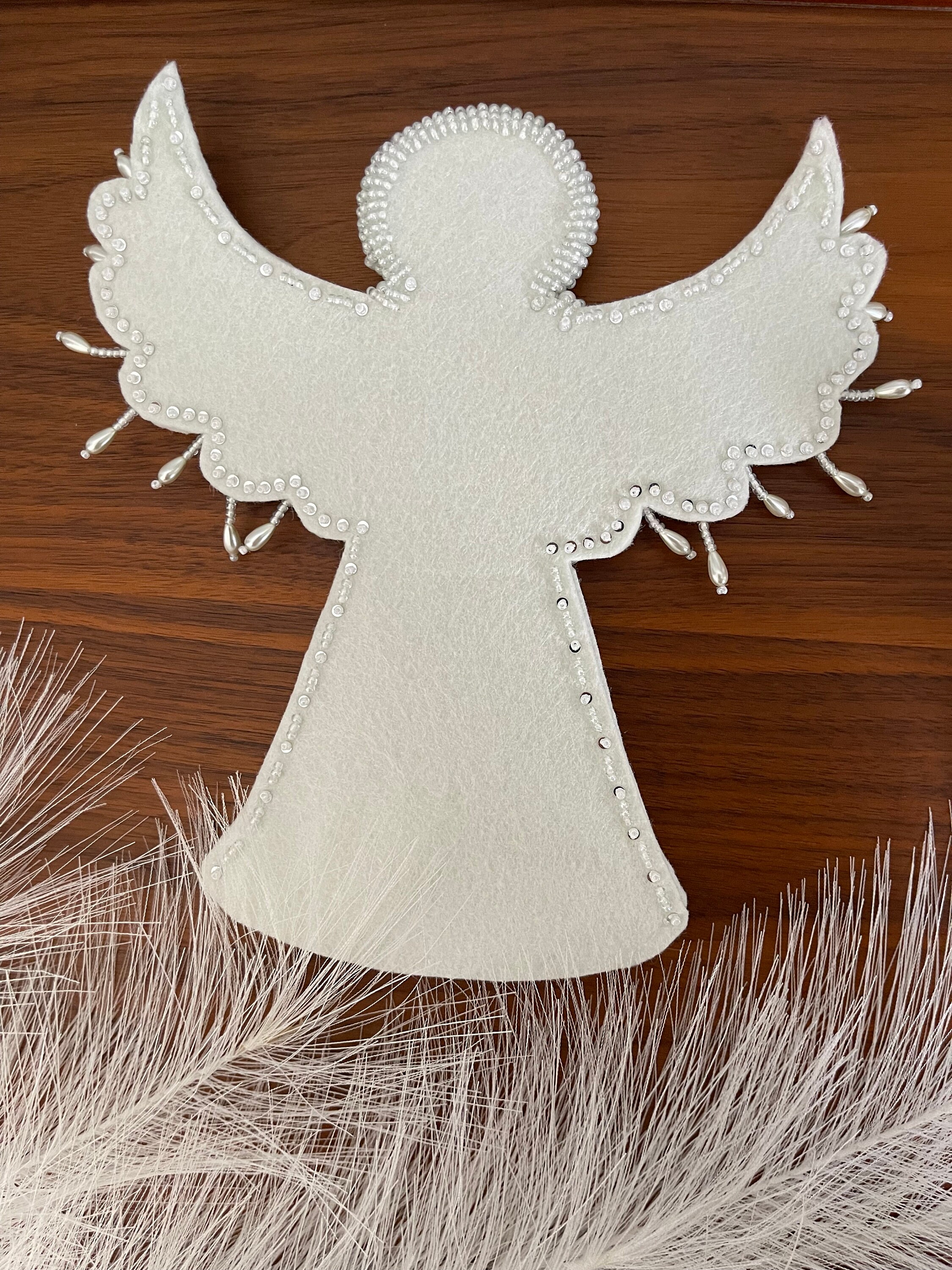 Archangel Gabriel Tree Topper Pearls Angel Tree Topper Silver Angel ...