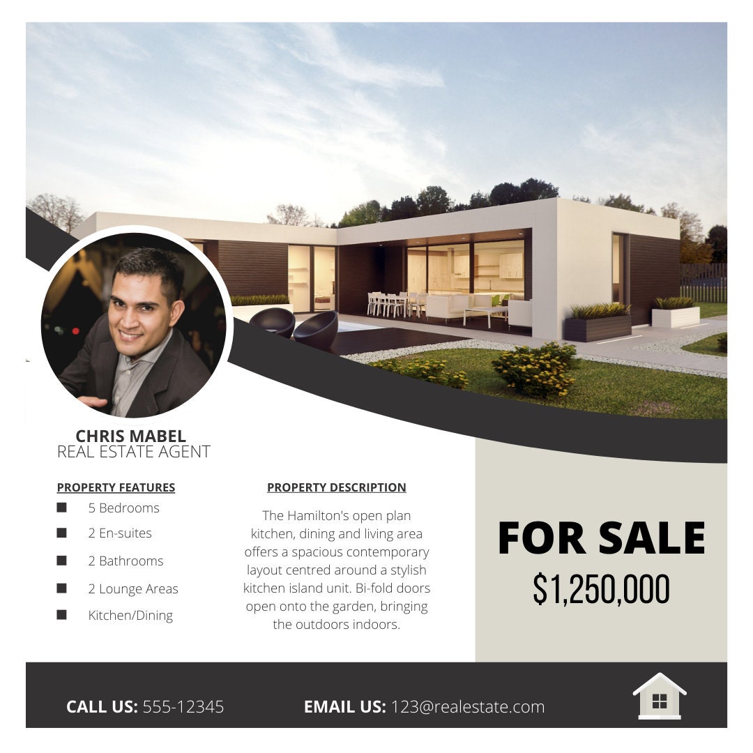 Real Estate Templates 20 Editable Real Estate Marketing - Etsy UK