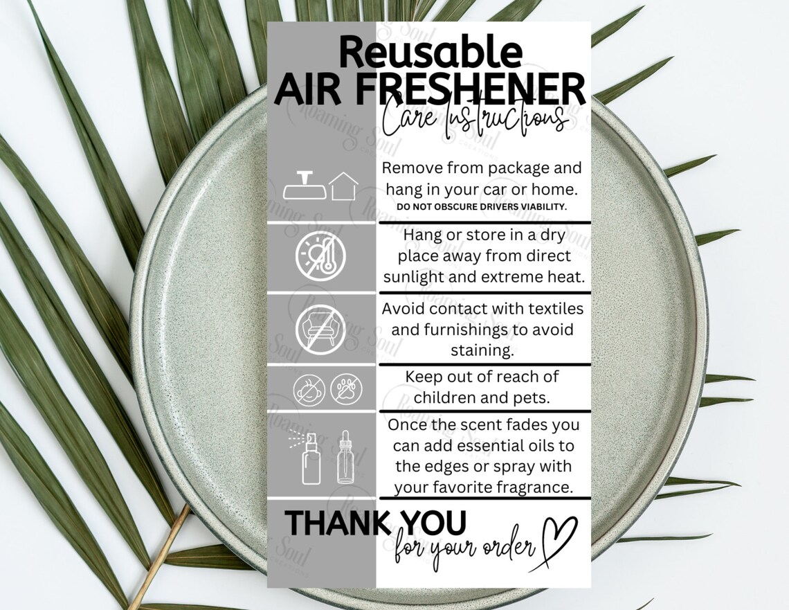 Reusable Air Freshener Card Bundle - Etsy
