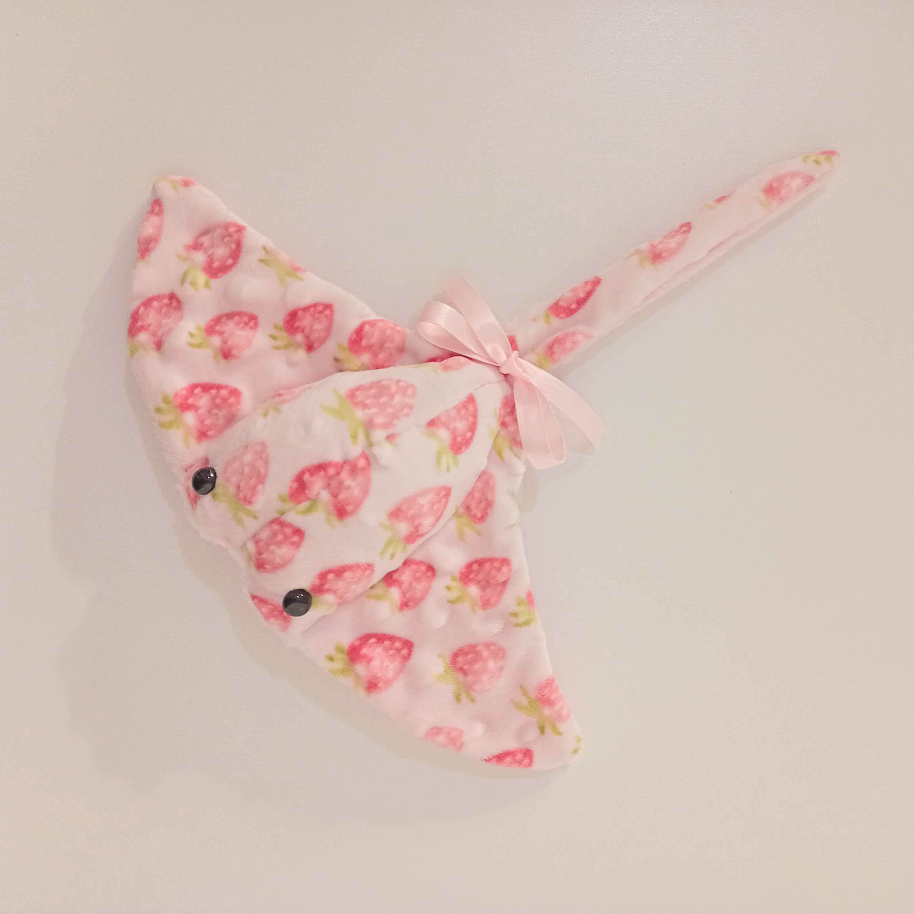 Pink Strawberry Stingray Plushie - Etsy