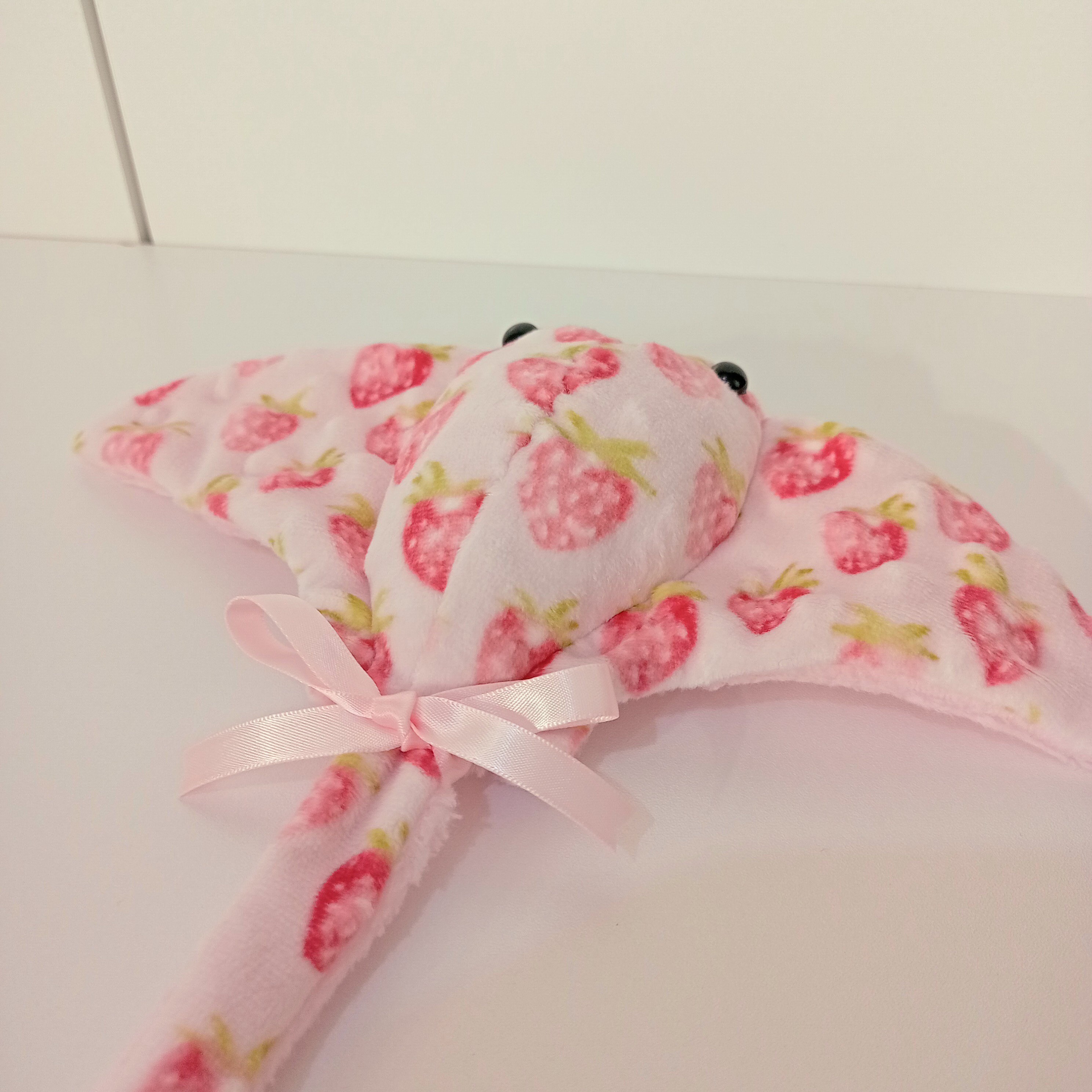 Pink Strawberry Stingray Plushie - Etsy