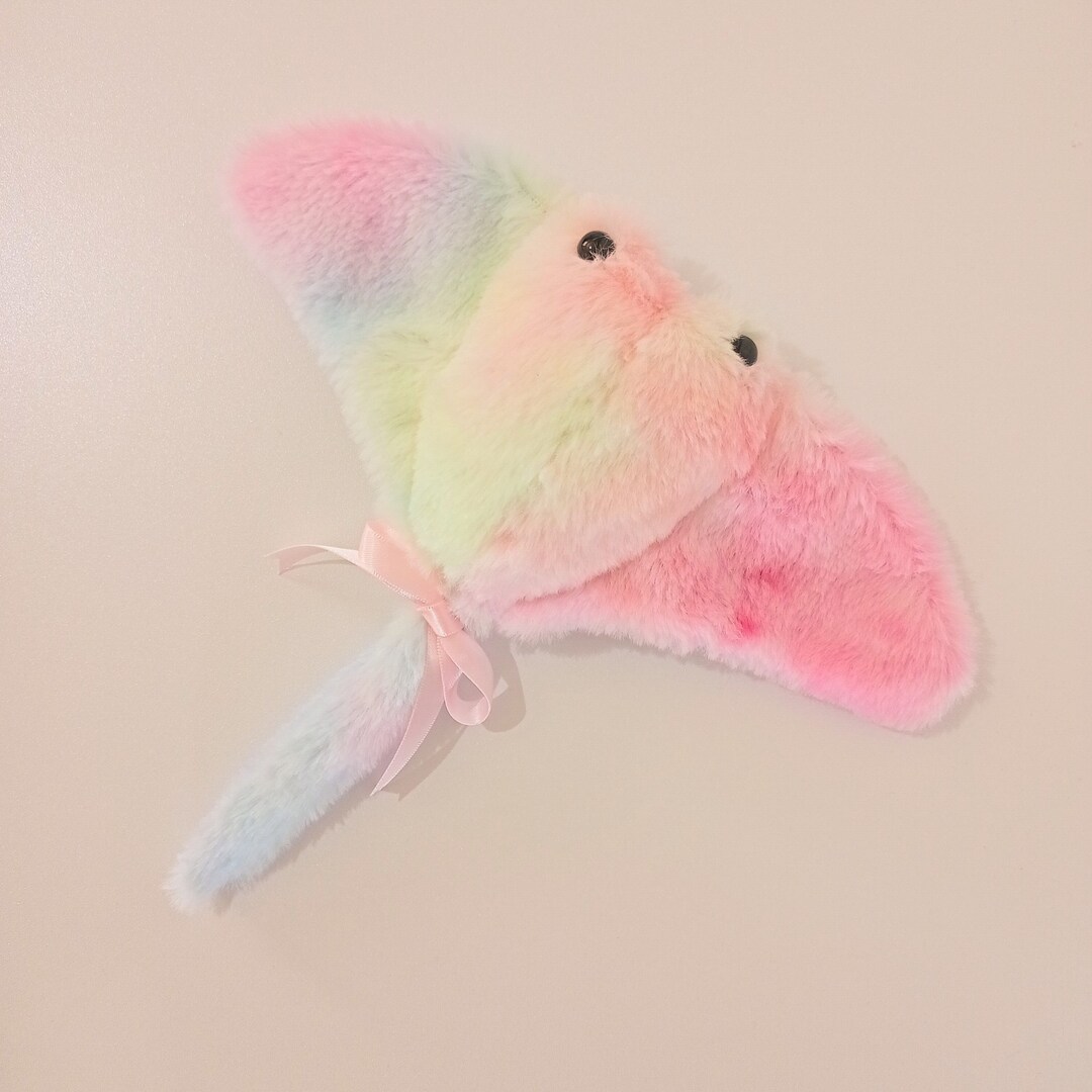 Rainbow Pastel Stingray Plushie - Etsy