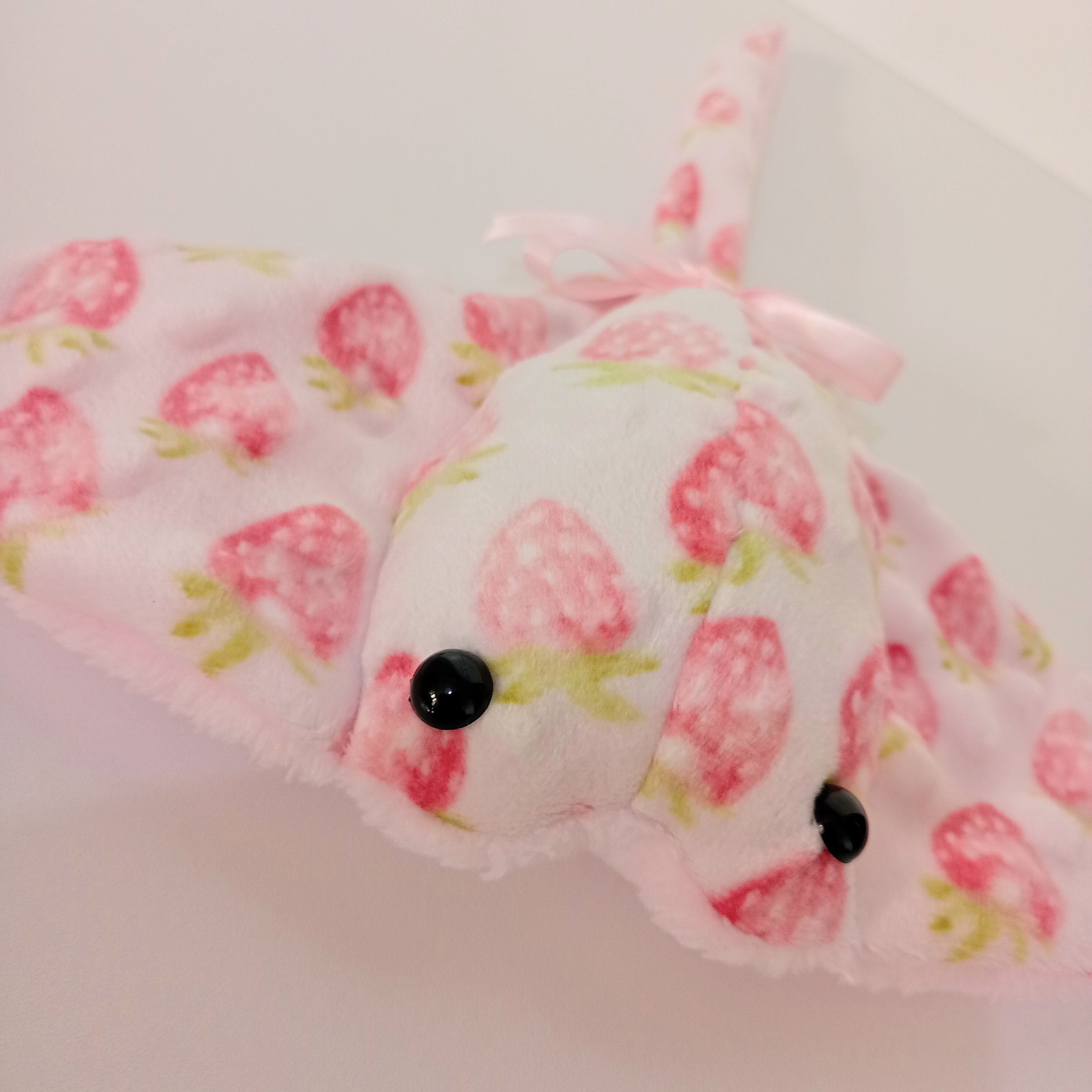Pink Strawberry Stingray Plushie - Etsy