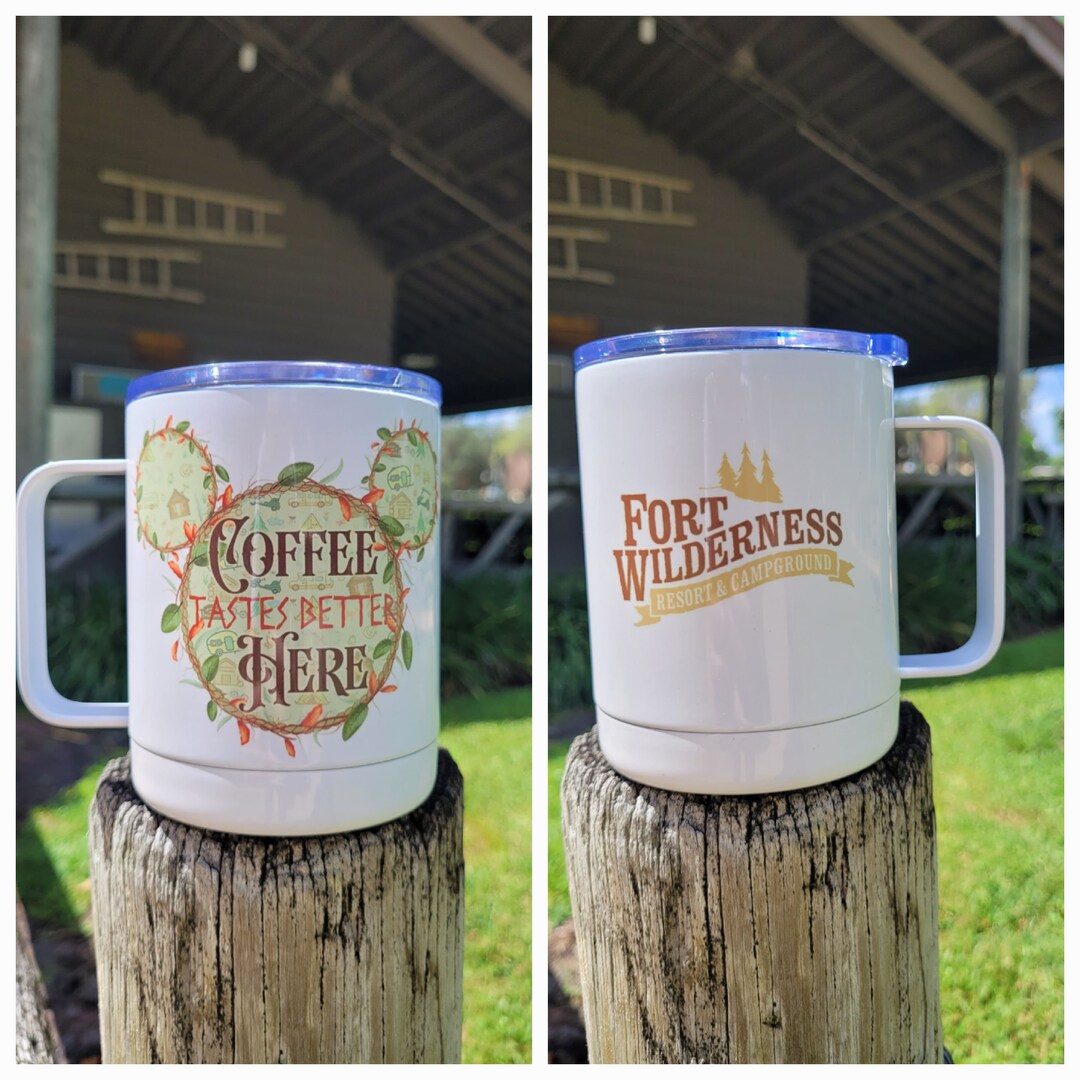 Fort Wilderness Inspired Steel Coffee Mug With Lid - Coffee Tastes ...