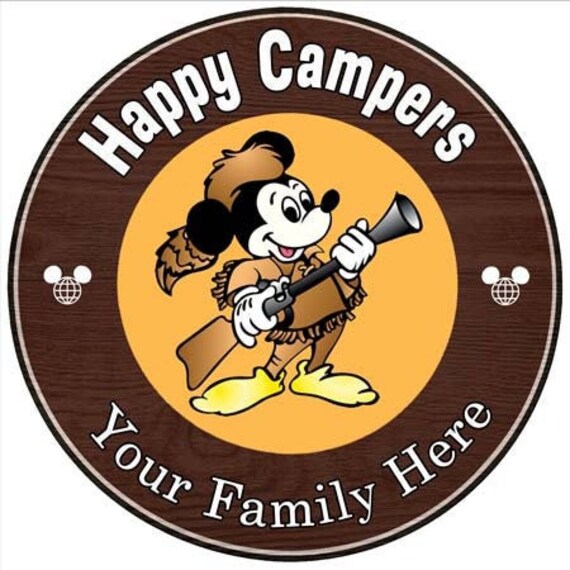 Musket Mickey Happy Campers Camp Sign Camping Decor - Etsy
