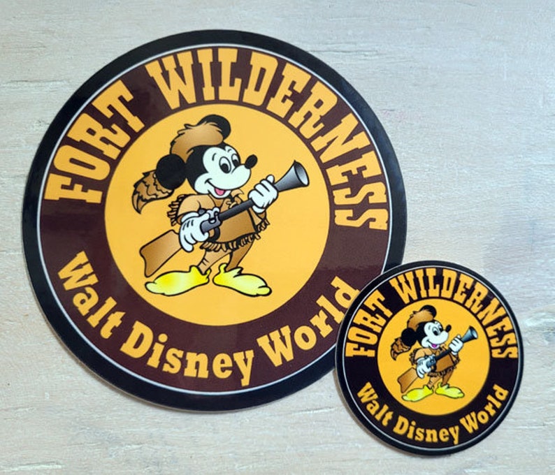 Sticker Circle Pack, Fort Wilderness Musket Mickey - Etsy