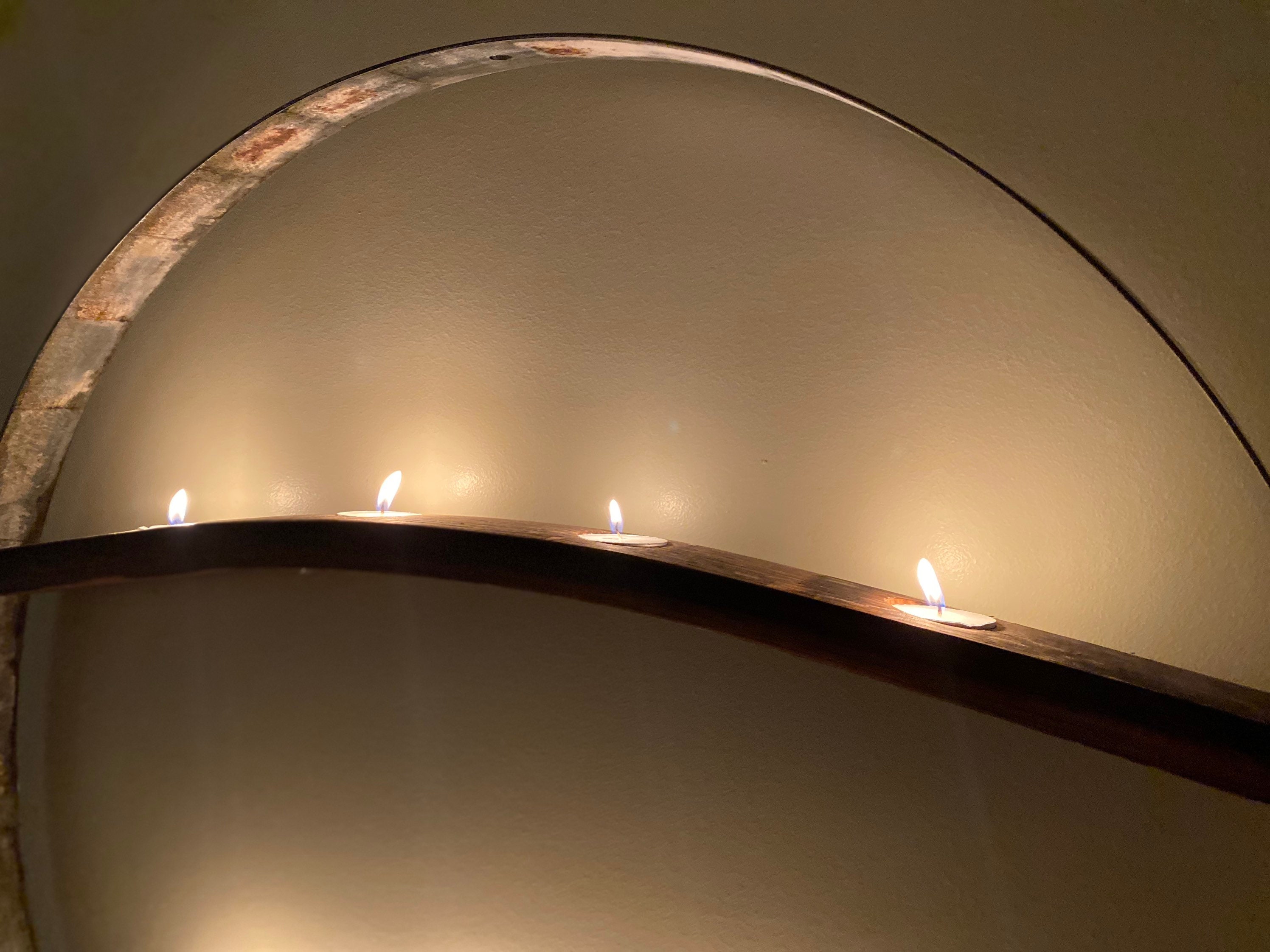 Reclaimed Hoop & Stave Candle Holder / Wall Art - Etsy
