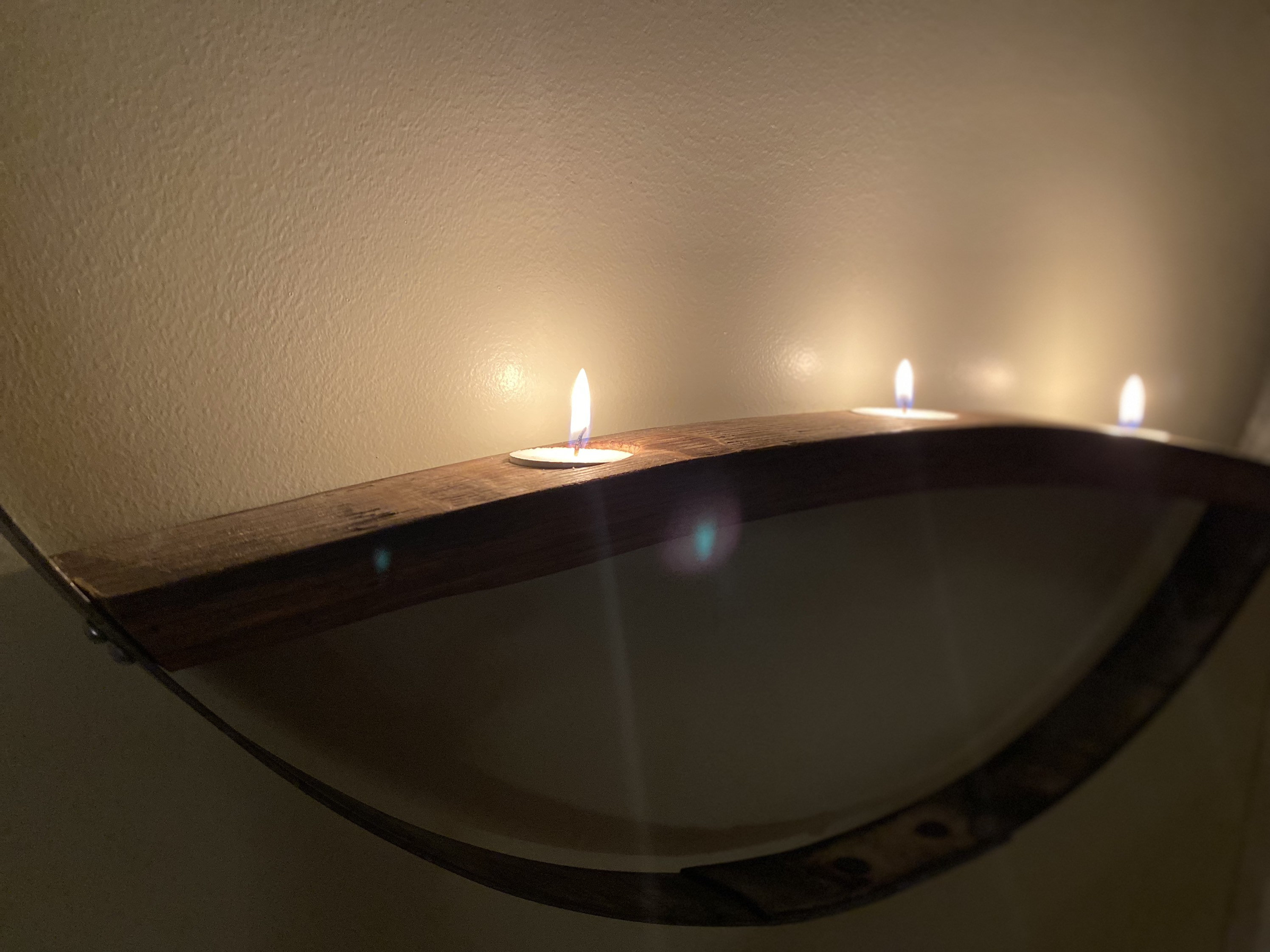 Reclaimed Hoop & Stave Candle Holder / Wall Art - Etsy