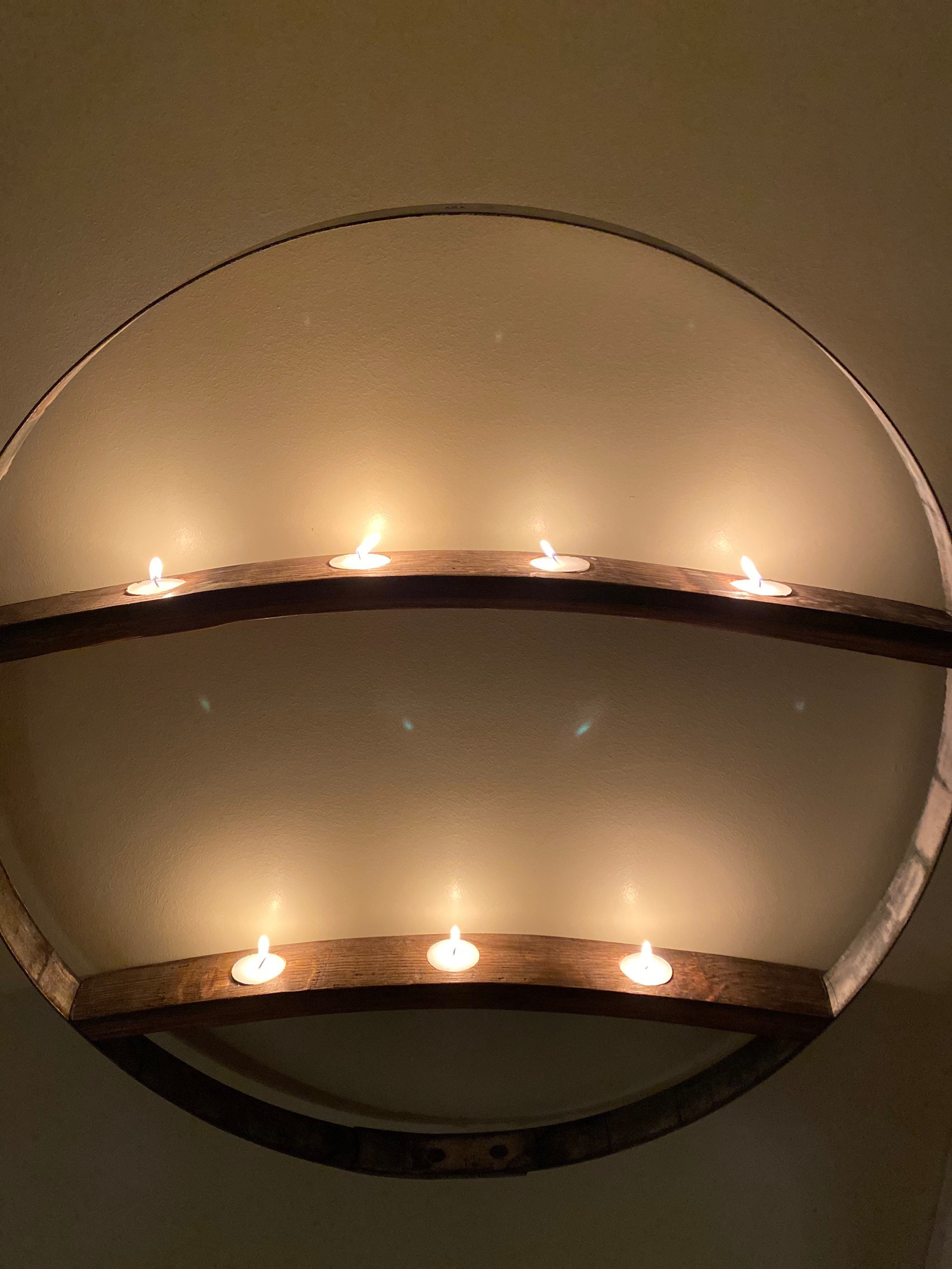Reclaimed Hoop & Stave Candle Holder / Wall Art - Etsy