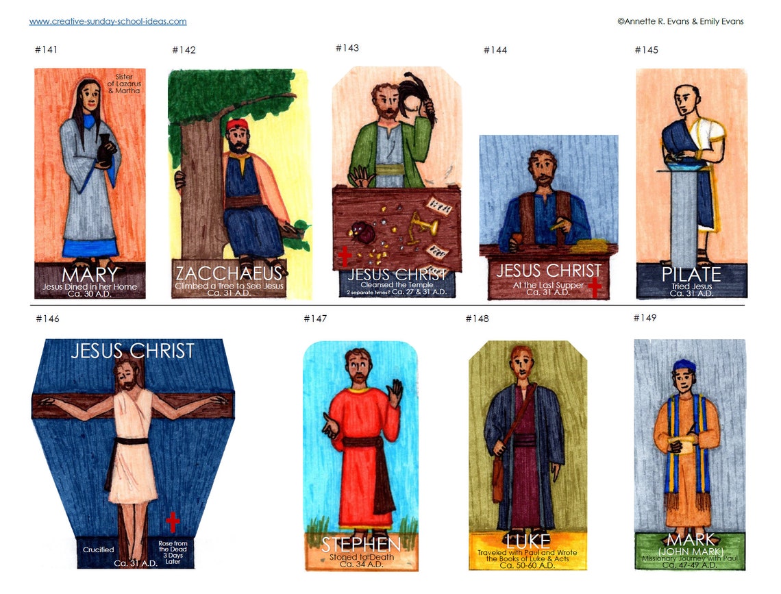 Bible Timeline Figures - INSTANT DOWNLOAD - Printable Characters - Etsy