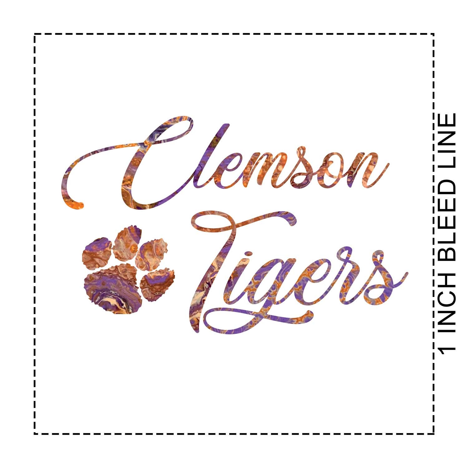 Clemson Tigers Script 12 In X 12 In Printable Digital Etsy Hong Kong