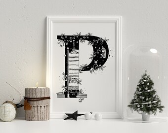 Letter P Print | Etsy