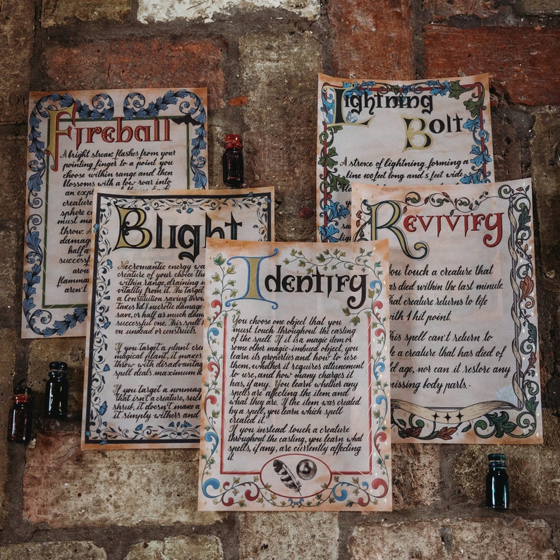 Dnd Spell Scroll Print - Etsy Canada