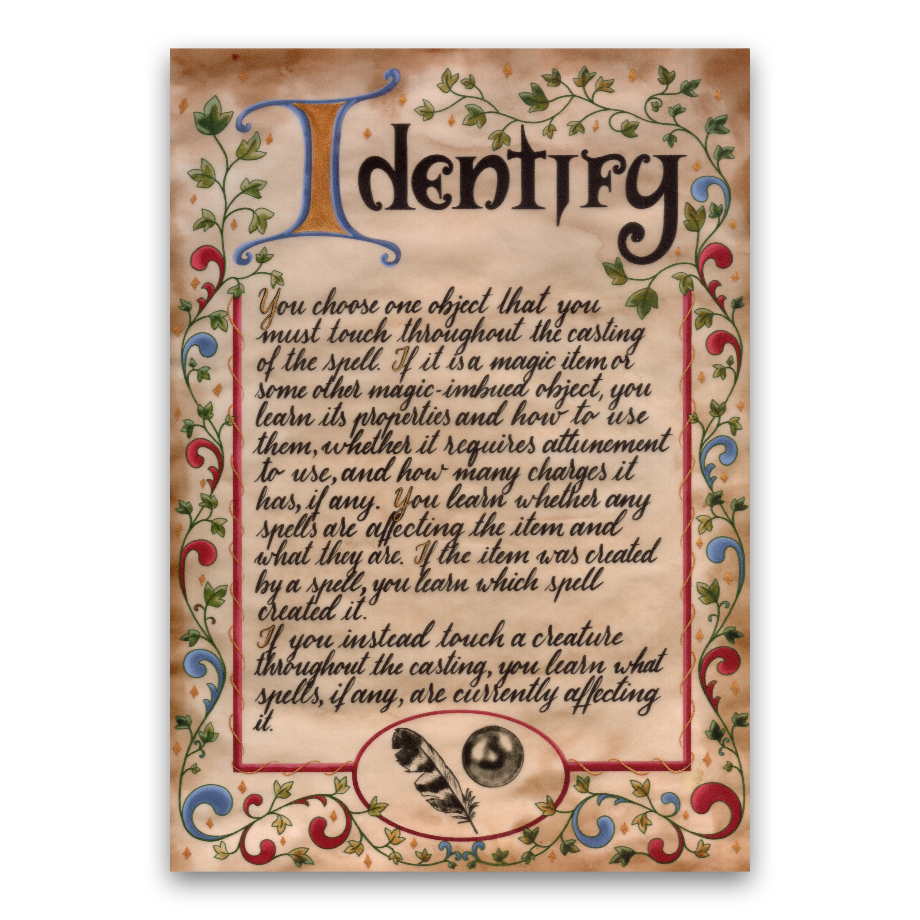 Dnd Spell Scroll Print | Etsy