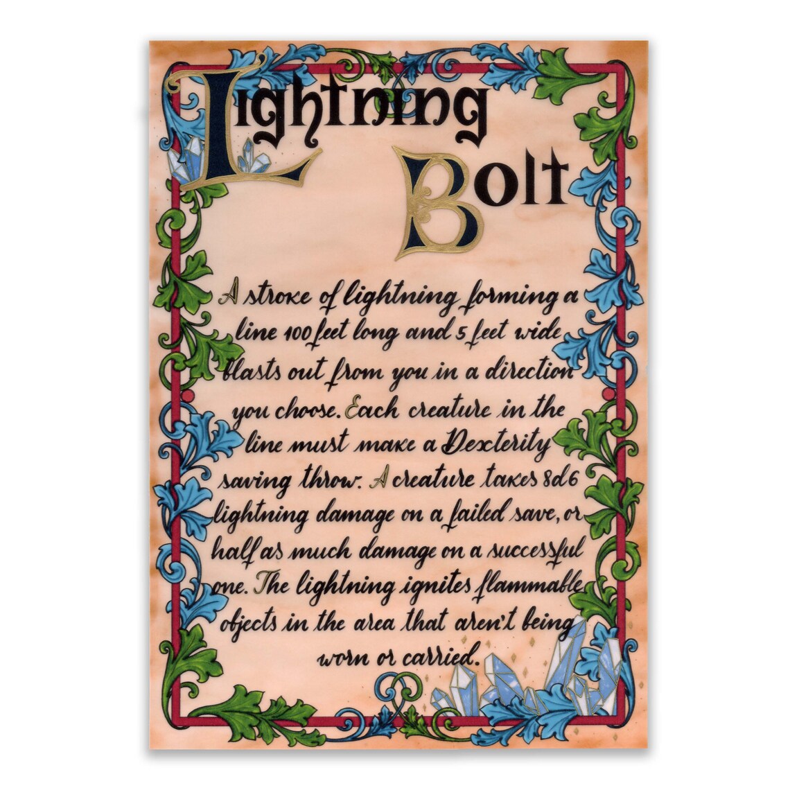 Dnd Spell Scroll Print - Etsy Canada