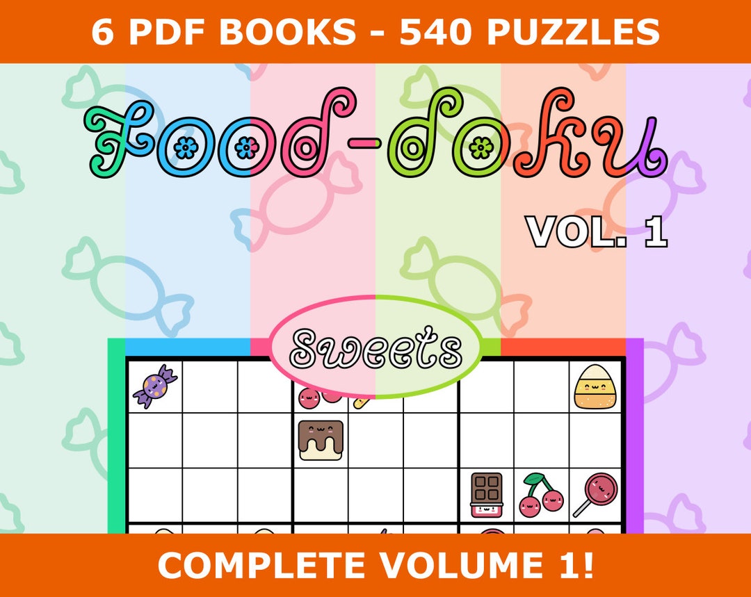 Food Sudoku: Sweets Vol. 1 Colección Completa - Etsy España