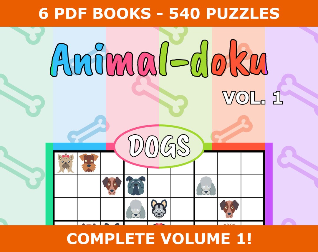 Animal Sudoku: Dogs Vol. 1 Complete Collection - Etsy Italia