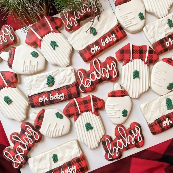 Plaid Cookies - Etsy