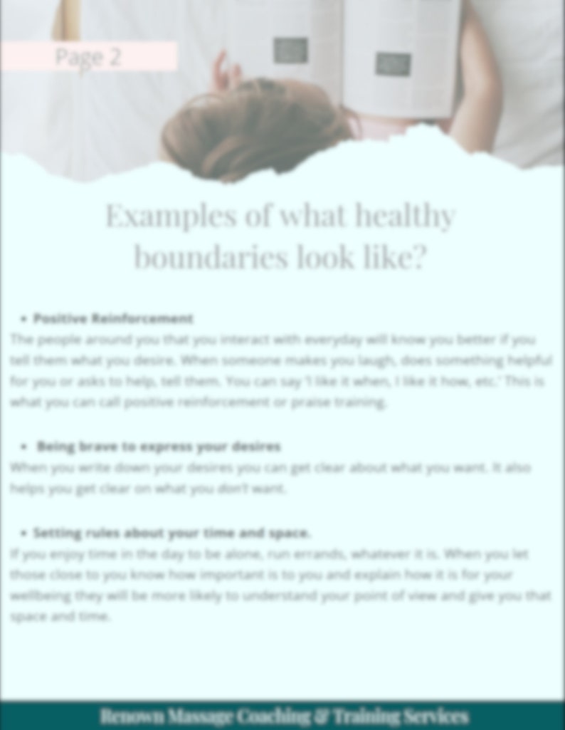 The Art of Healthy Boundaries, Workbook for Relationships, a Guide for ...