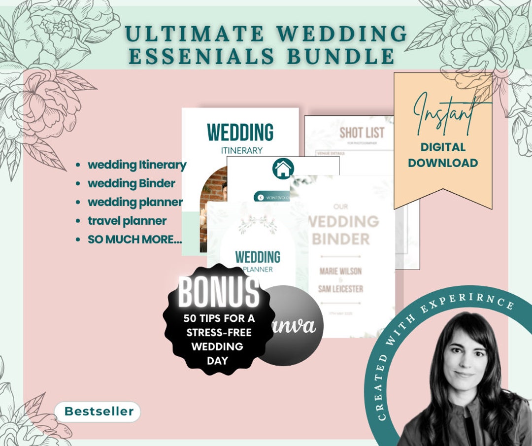 Ultimate Wedding Essentials Bundle, Wedding Itinerary, Wedding Planner ...