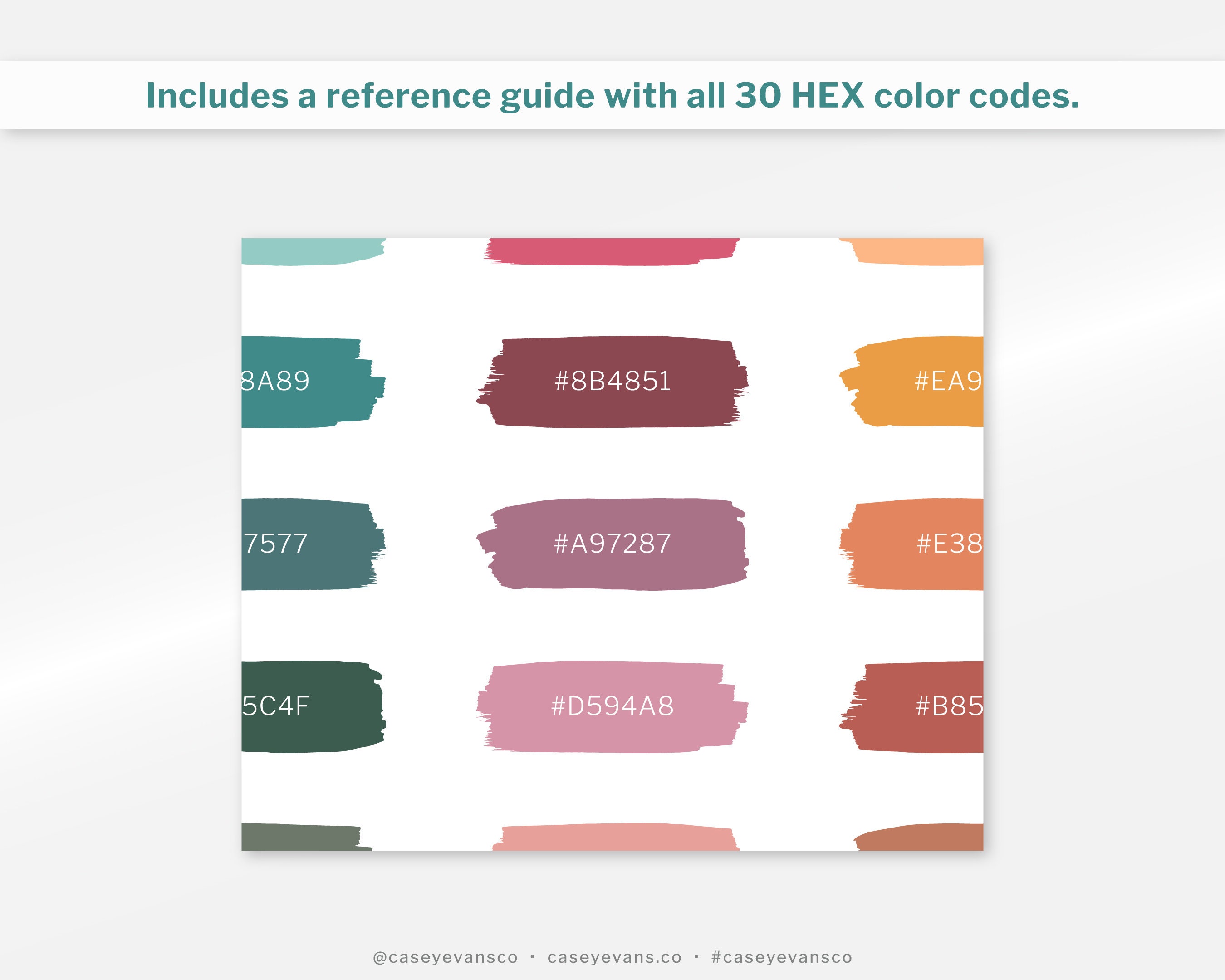 Mermaid Carnival Color Palette for Procreate • 30 Color Swatches ...