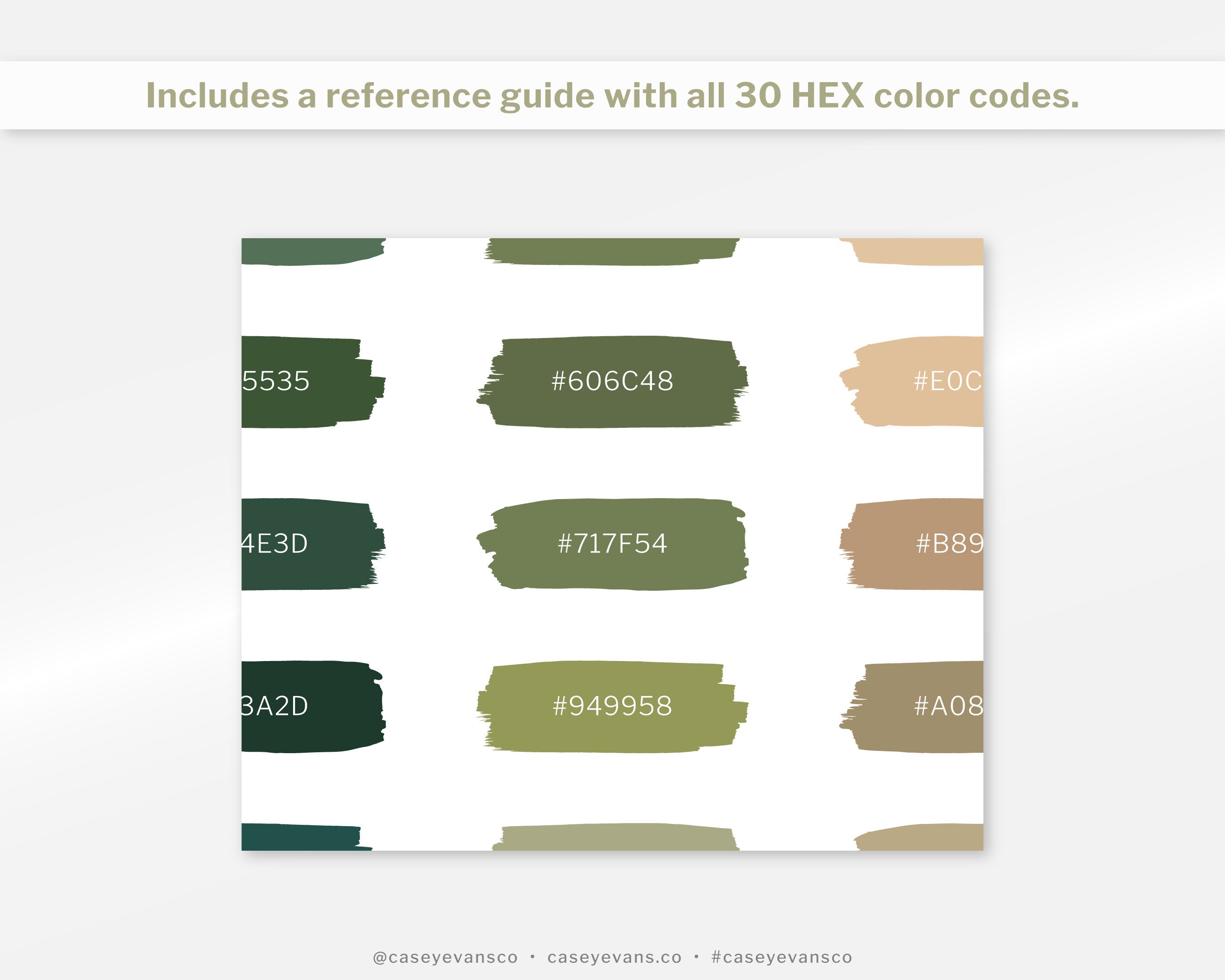 Desert Hush Color Palette for Procreate • 30 Color Swatches • Earthy ...