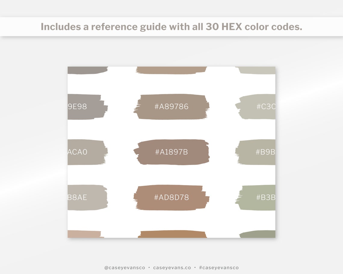 Cappuccino Silk Color Palette for Procreate 30 Color Swatches Neutral ...