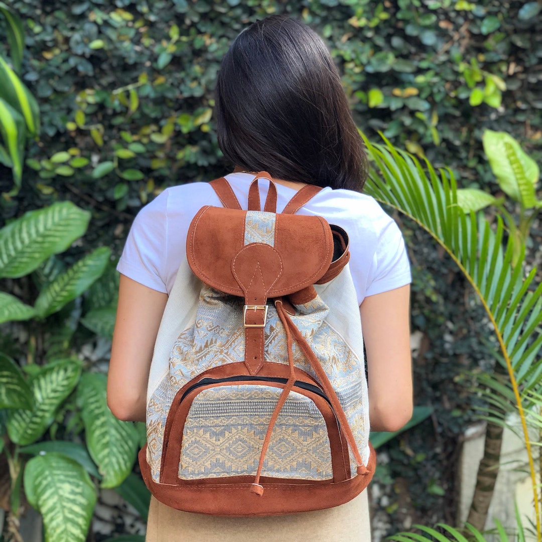 Travel/ School Bag Backpack Guatemalan Fabric - Etsy