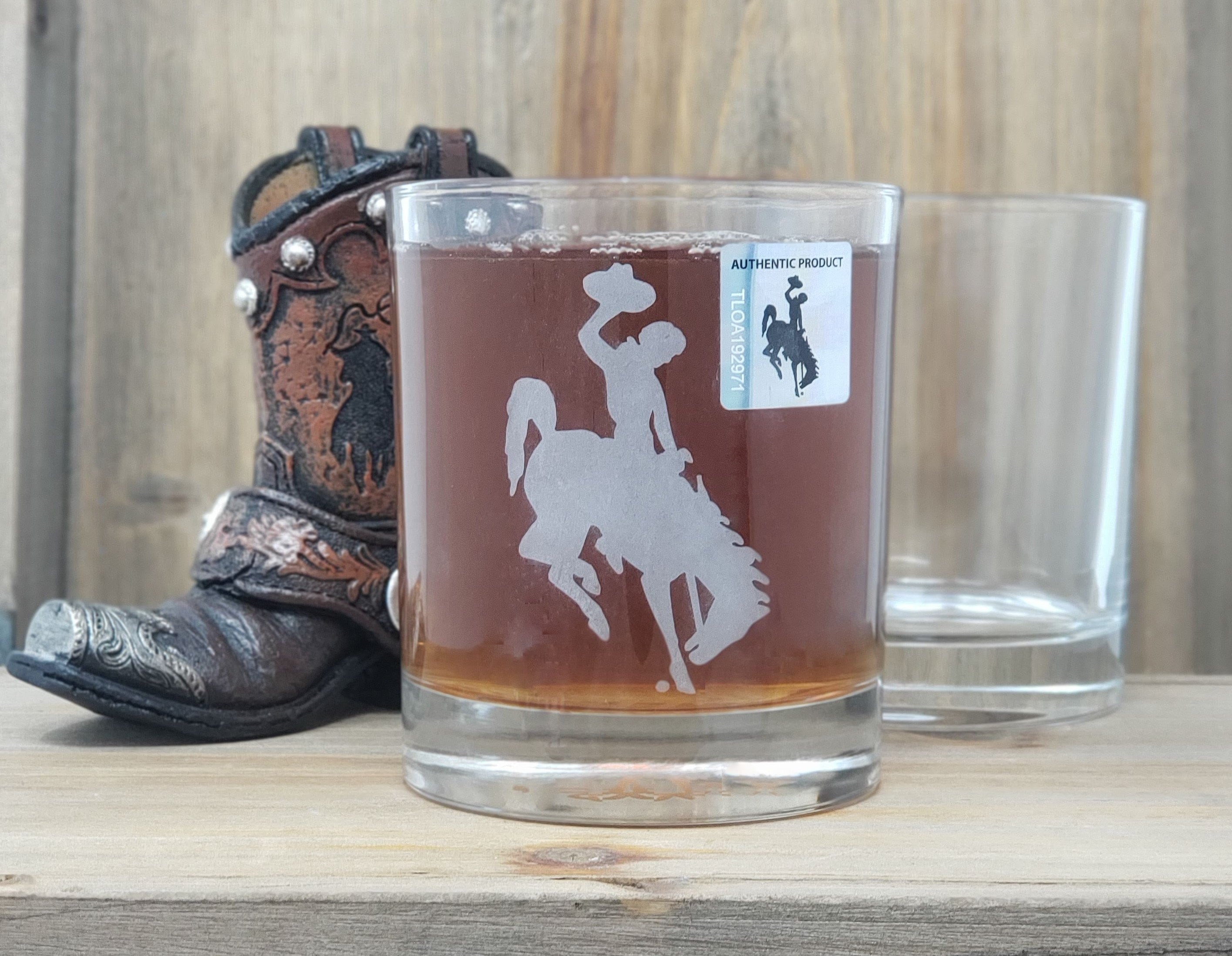University of Wyoming Whiskey Glass Wyoming Steamboat Glass - Etsy