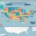 United States Map Placemat Practice Learning States and | Etsy