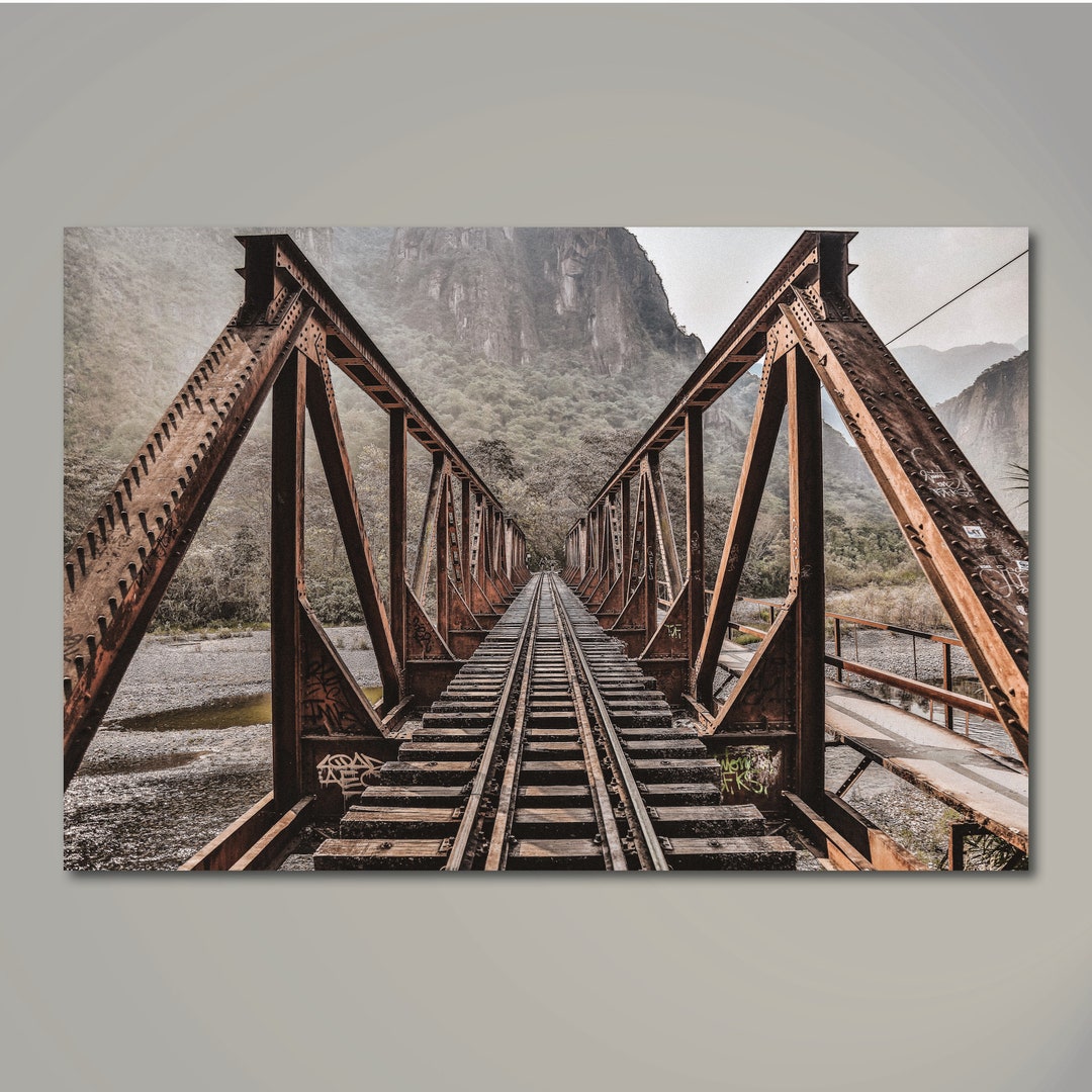 Train Print, Train Poster, Train Art, Train Tracks Canvas, Train Tracks ...