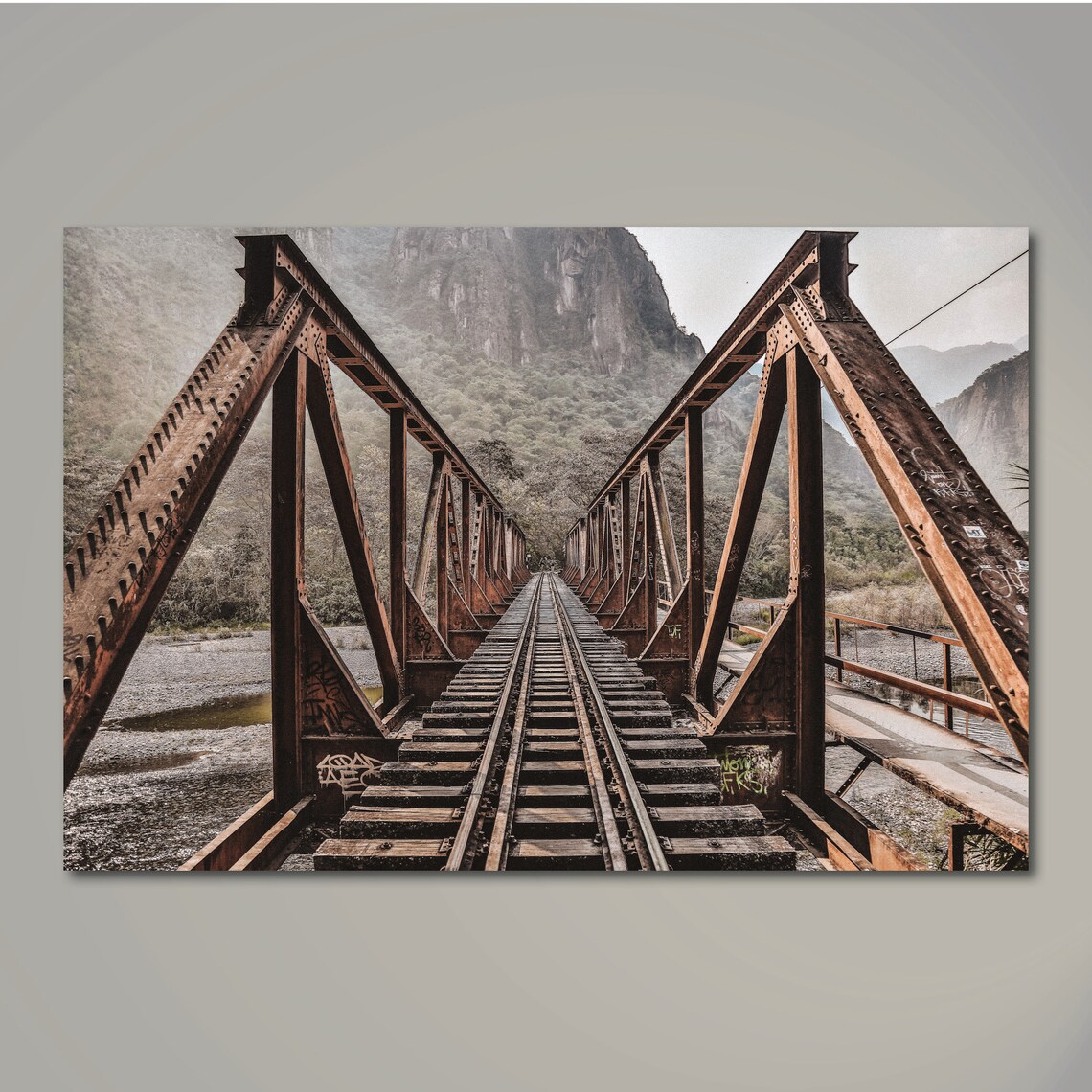 Train Print Train Poster Train Art Train Tracks Canvas - Etsy