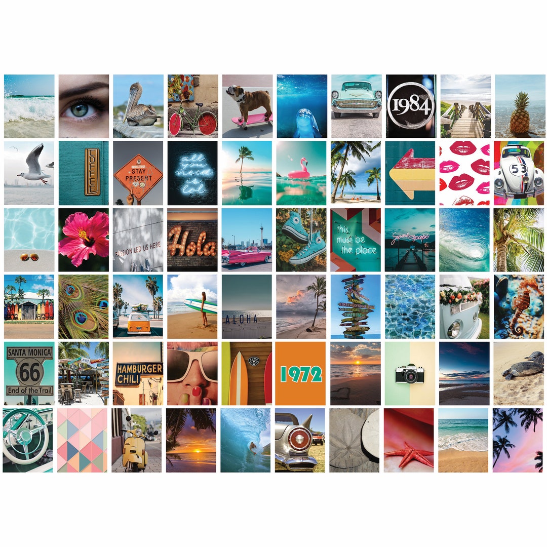 Collage Prints Beach Collage 8.5x11 and 4x6, 60 Piece, 4x6 Collage ...