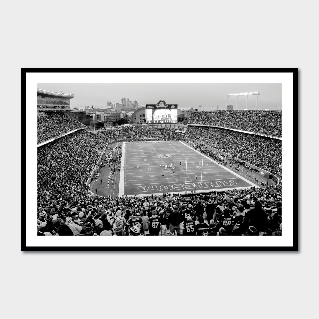 Minnesota Vikings Football Stadium Print, Vikings Football Print, US ...