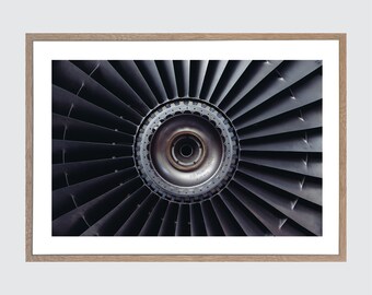 Red Jet Engine Photography Wall Art Canvas Print Framed | Etsy