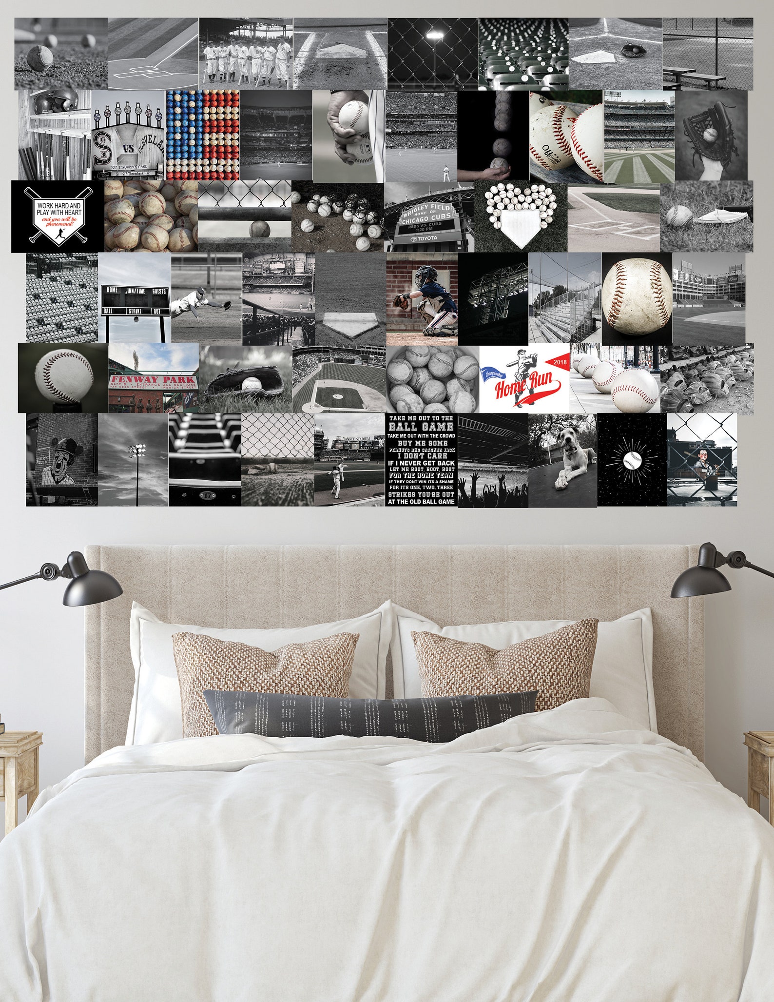 Boy Collage Baseball Prints Collage Kit Baseball Wall - Etsy