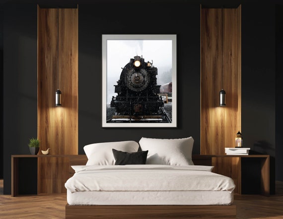 Train Print Train Poster Train Art Locomotive Poster Steam | Etsy